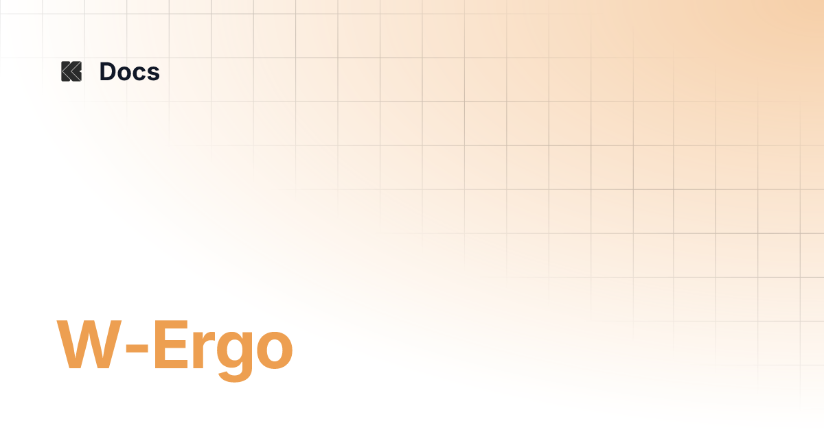 W-Ergo | Docs